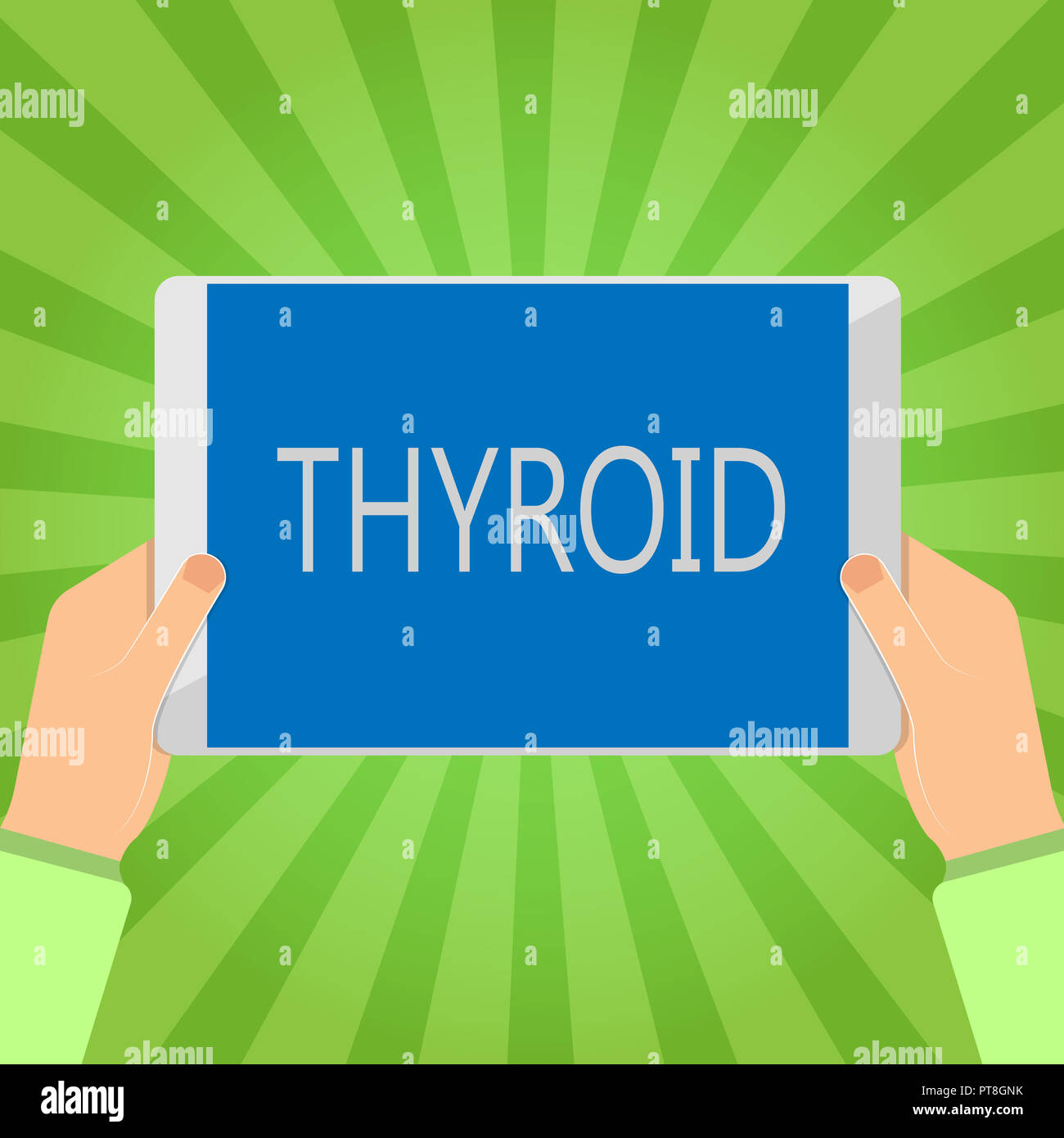 Handwriting text writing Thyroid. Concept meaning Gland in neck ...