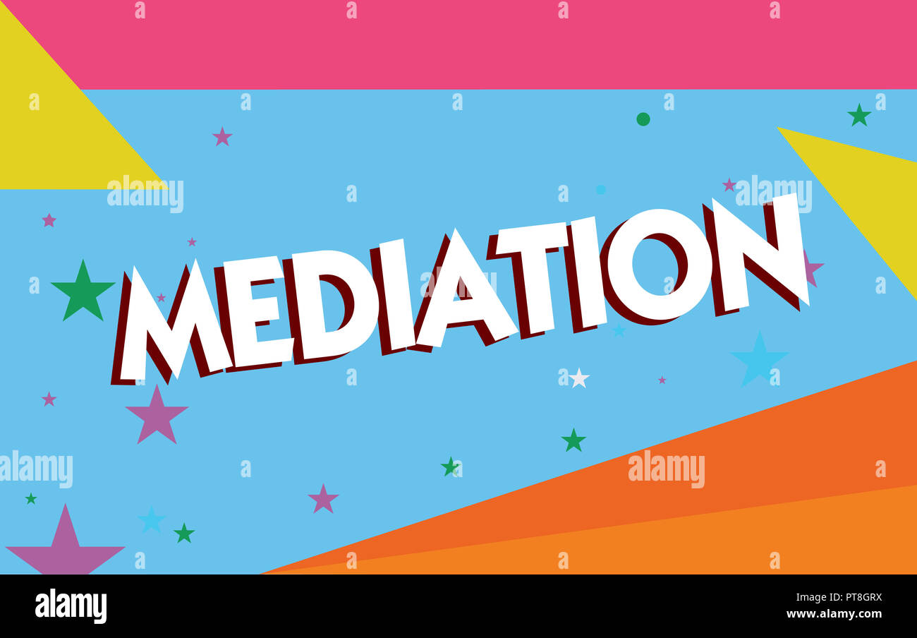 Text sign showing Mediation. Conceptual photo intervention dispute in ...