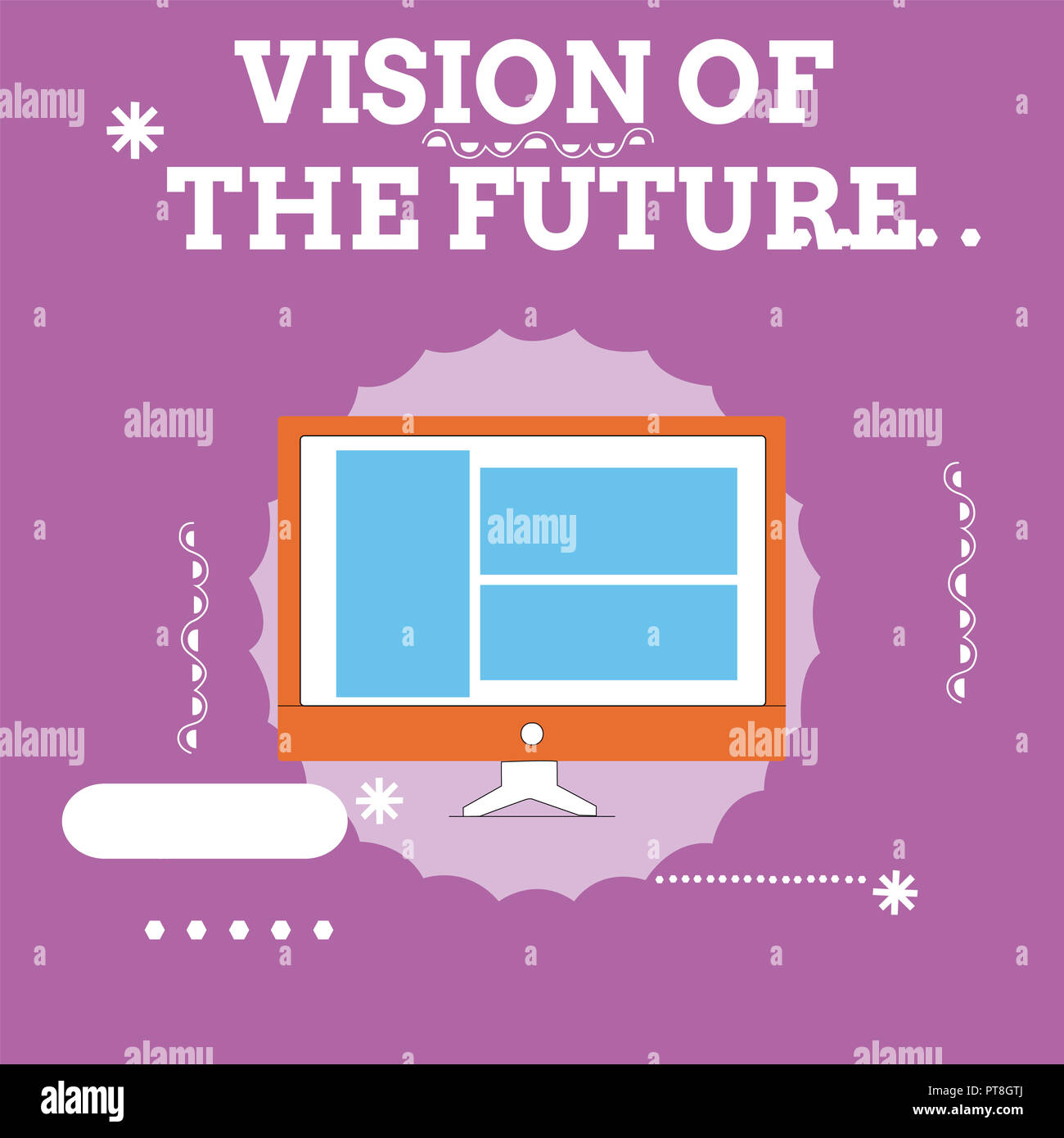 Handwriting text Vision Of The Future. Concept meaning Seeing something ...