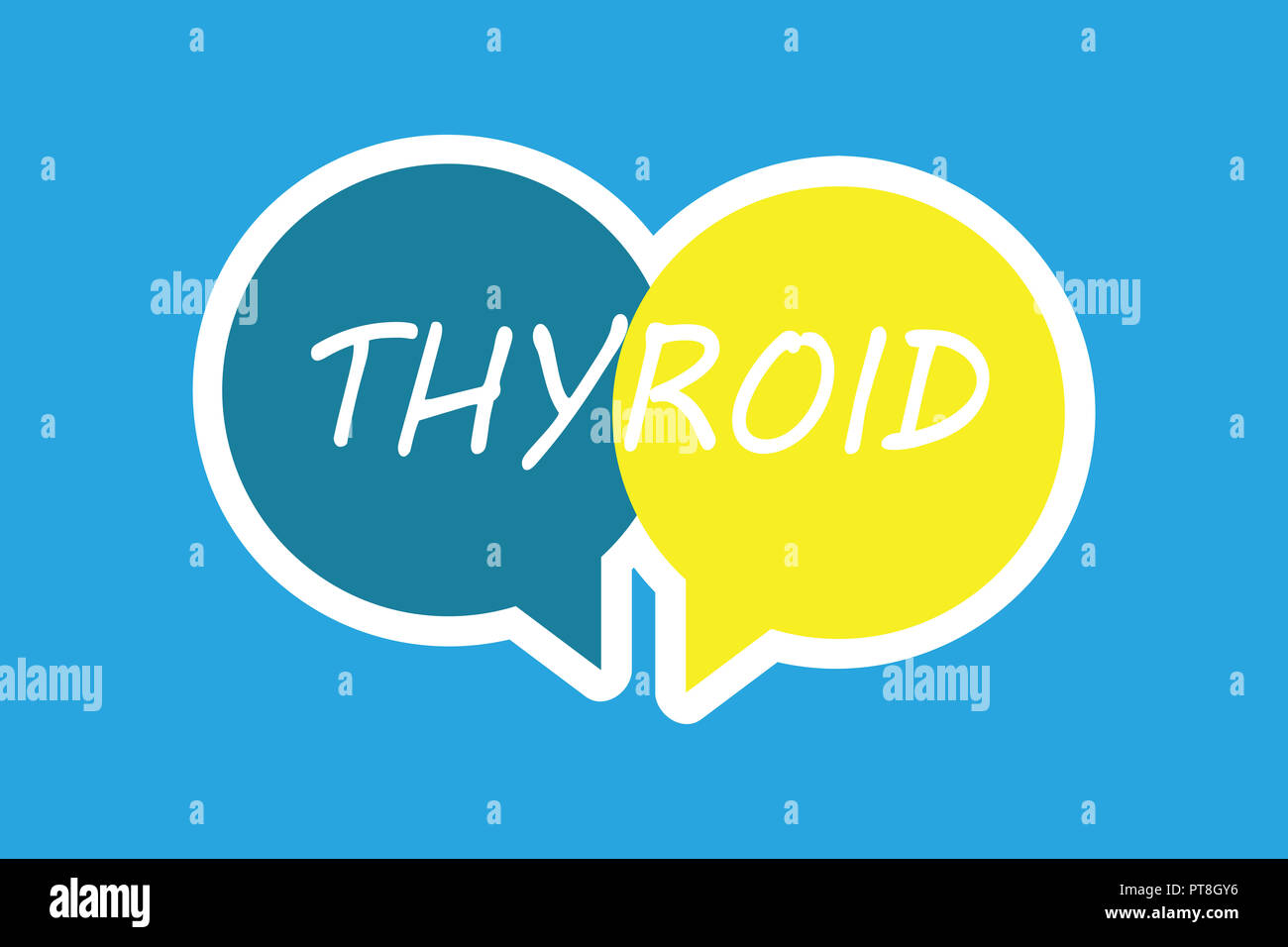 Word writing text Thyroid. Business concept for Gland in neck Secretes ...
