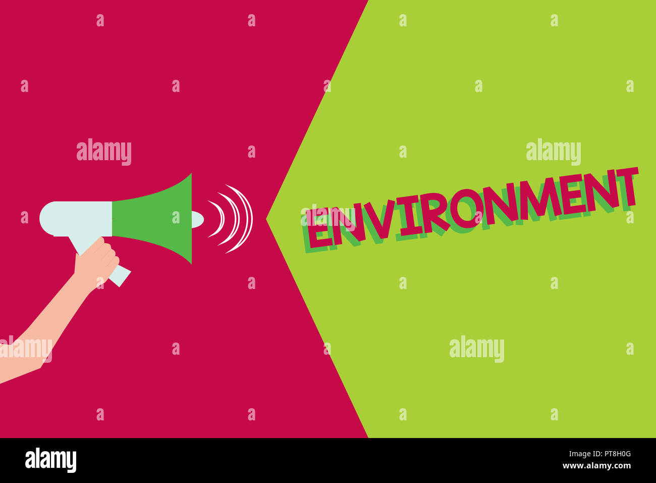 Text sign showing Environment. Conceptual photo Surroundings Conditions ...