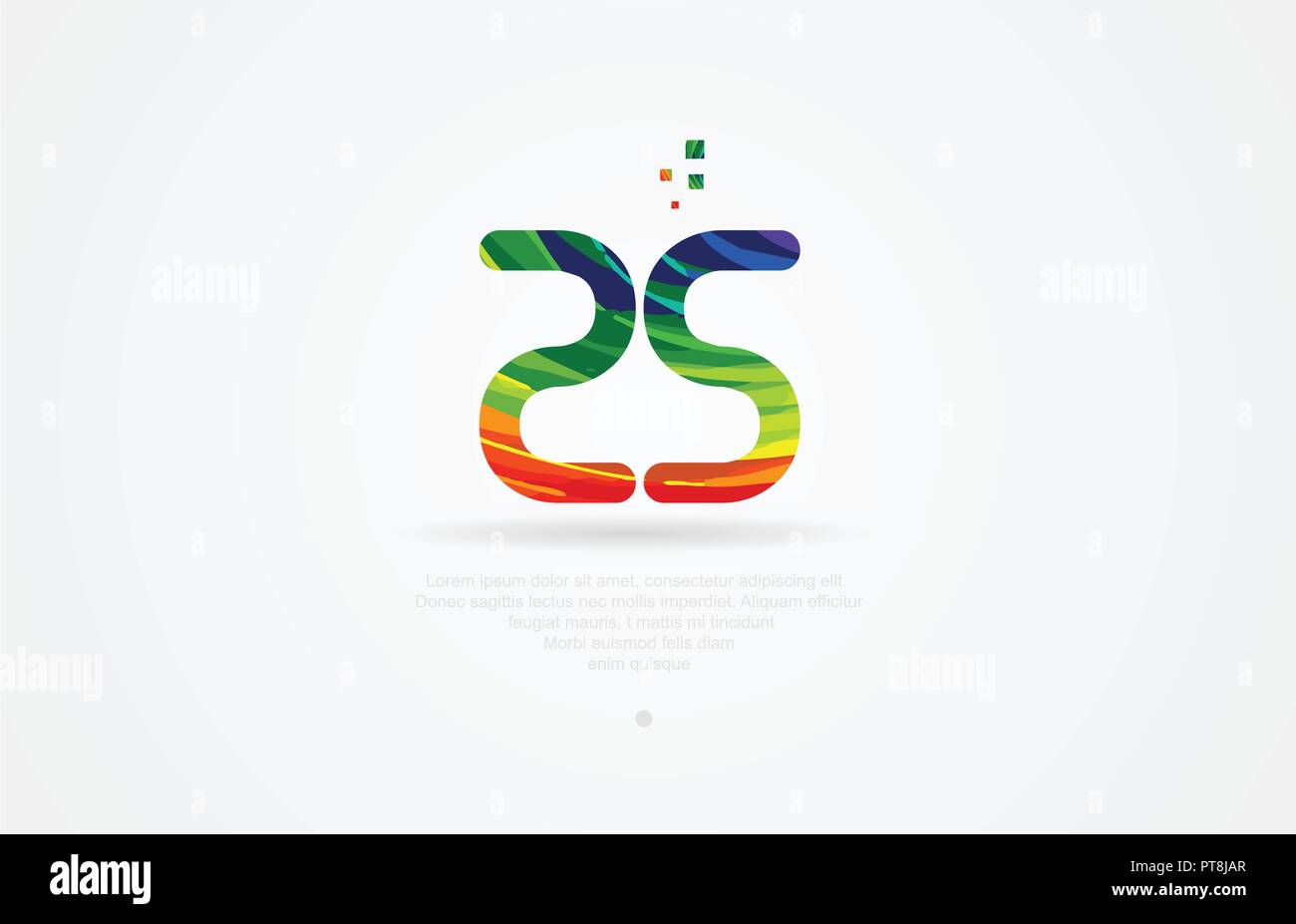 zs z s alphabet letter logo icon combination design with rainbow color ...
