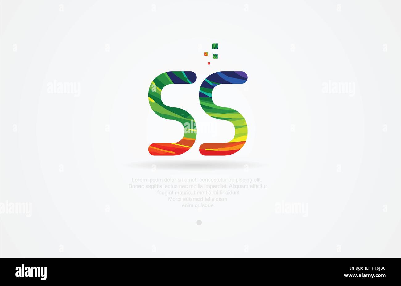 ss s s alphabet letter logo icon combination design with rainbow color ...