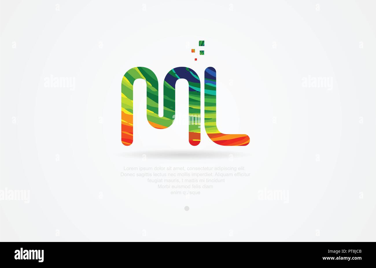 Ml logo design hi-res stock photography and images - Alamy