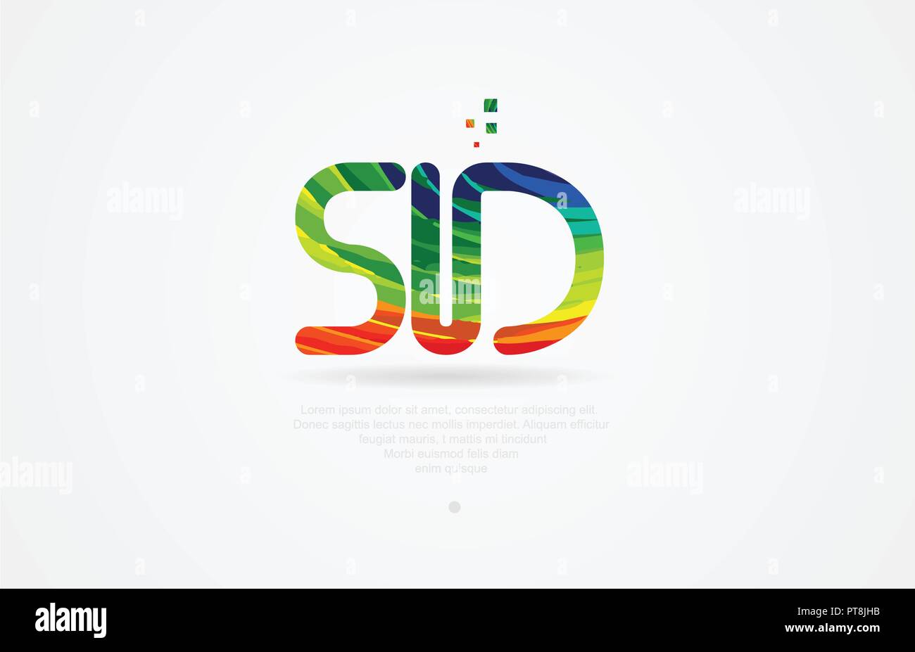 sd s d alphabet letter logo icon combination design with rainbow color ...
