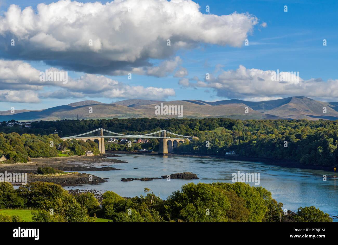 Menai bridge sunlit hi-res stock photography and images - Alamy
