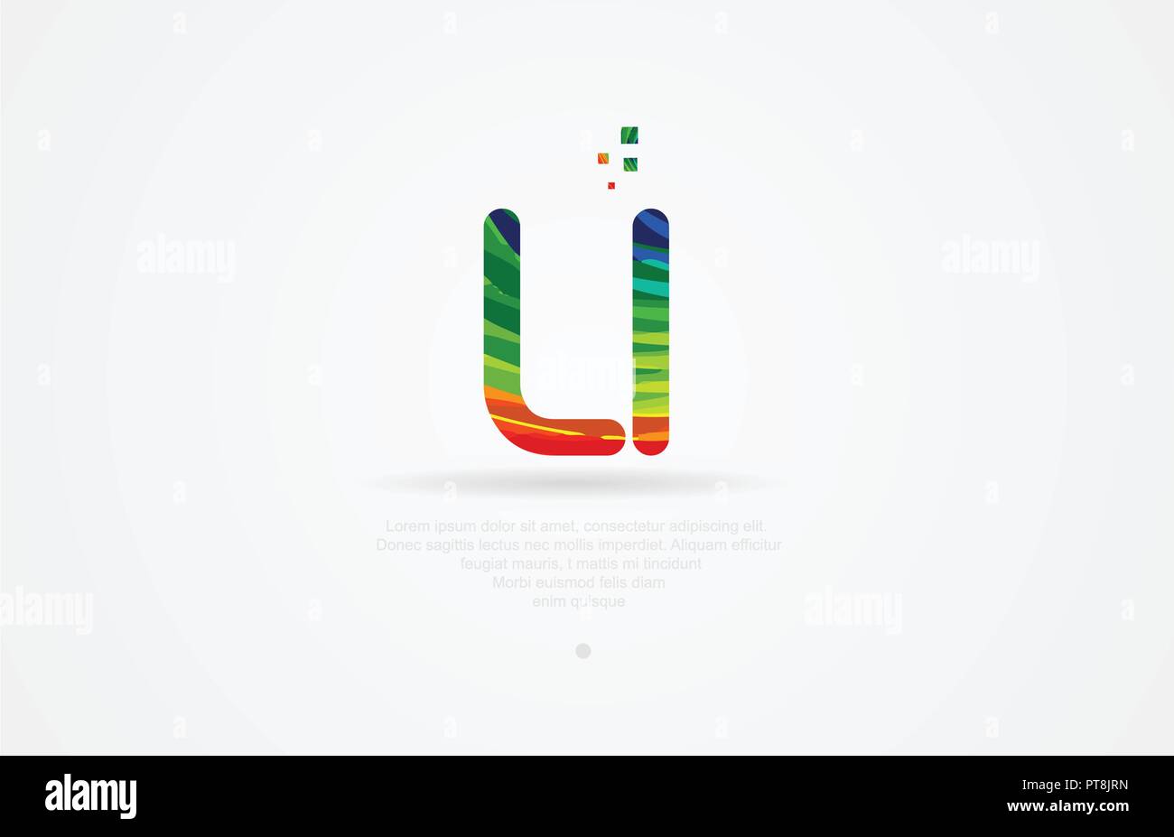 li l i alphabet letter logo icon combination design with rainbow color ...