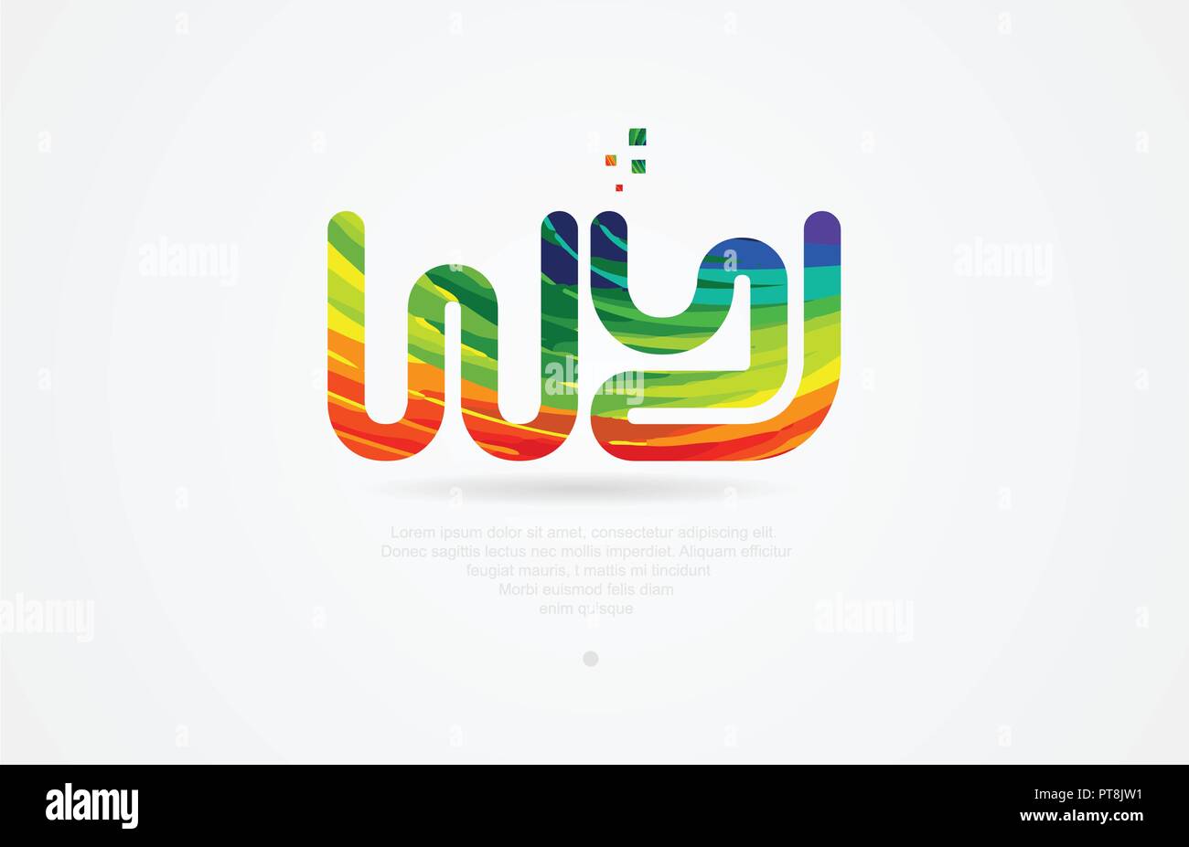 wy w y alphabet letter logo icon combination design with rainbow color ...