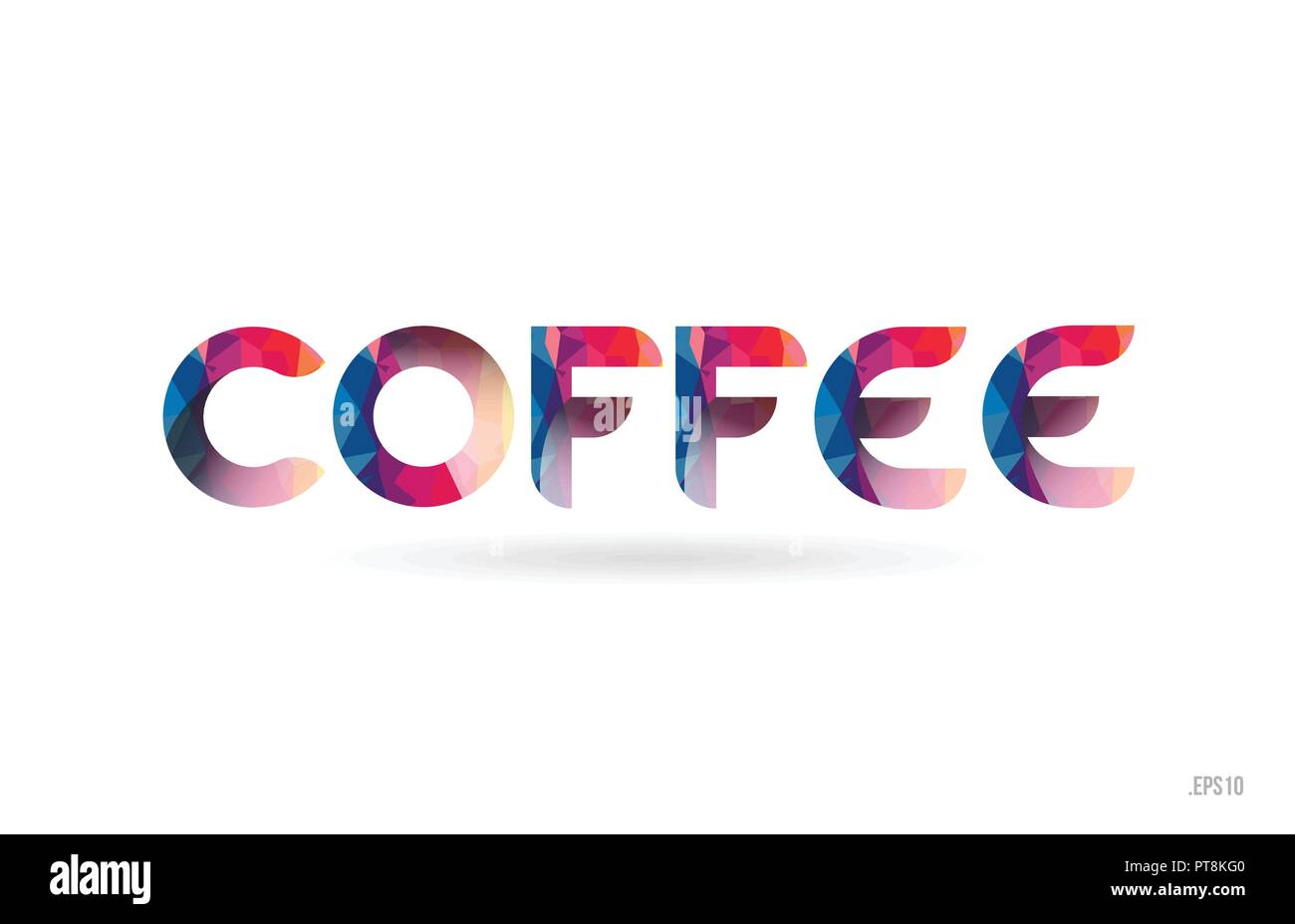 coffee colored rainbow word text suitable for card, brochure or ...