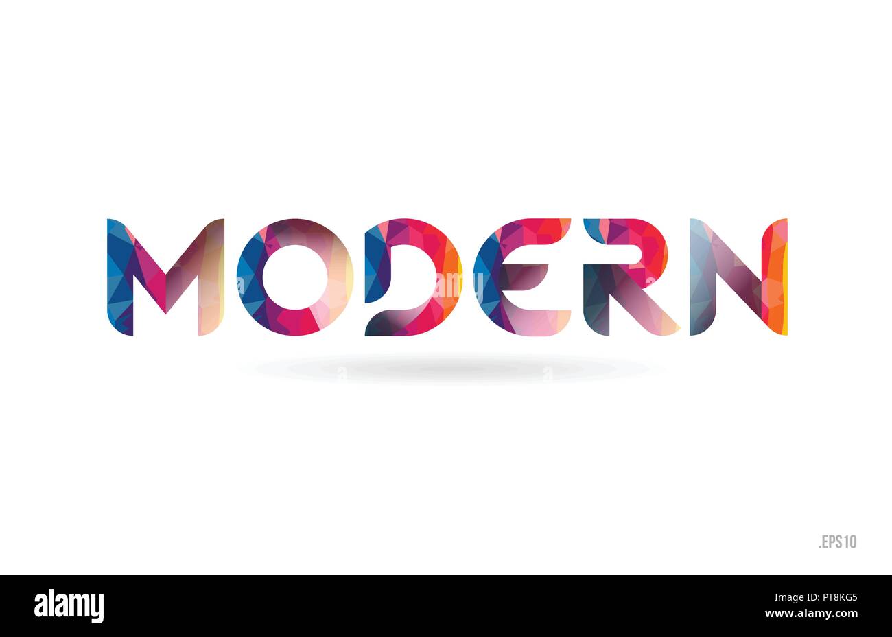 modern colored rainbow word text suitable for card, brochure or ...
