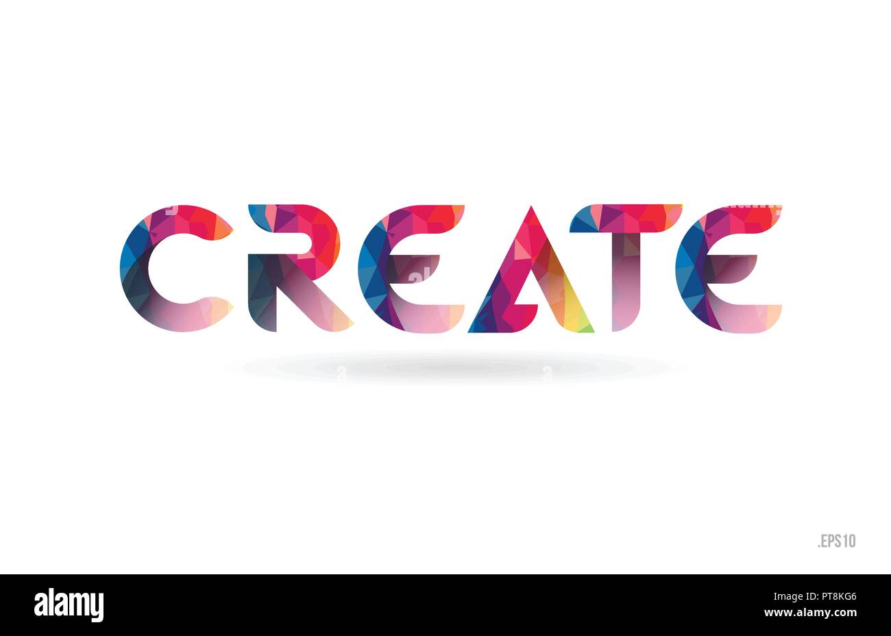 create colored rainbow word text suitable for card, brochure or ...