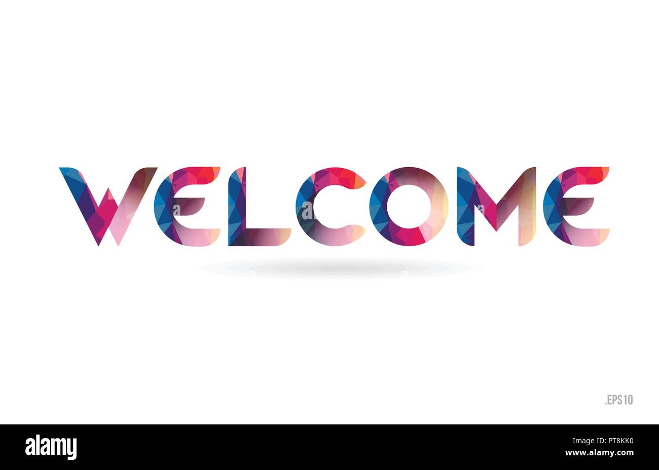 The Word Welcome Colorful