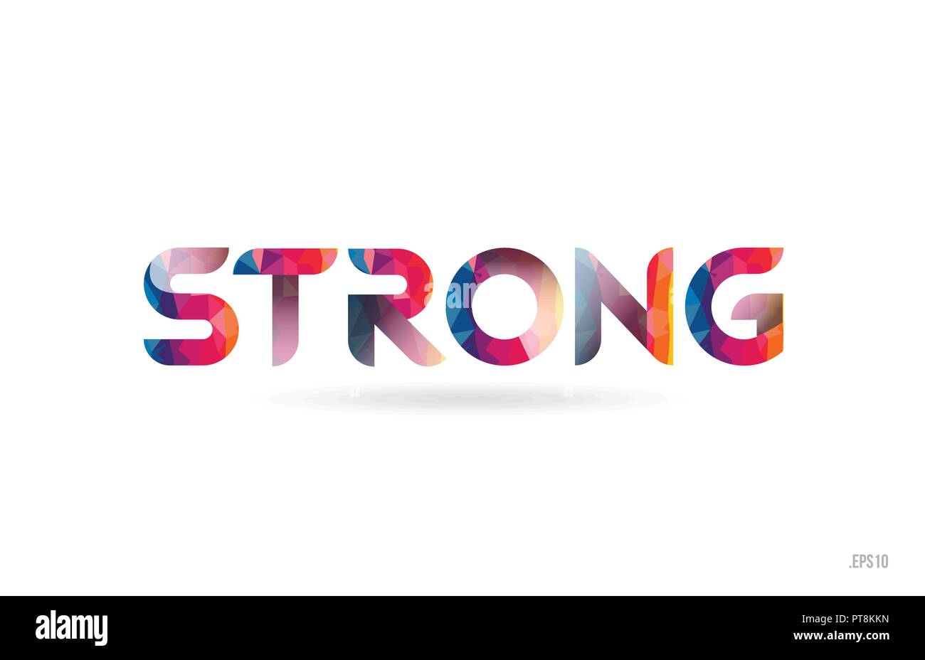 strong colored rainbow word text suitable for card, brochure or ...