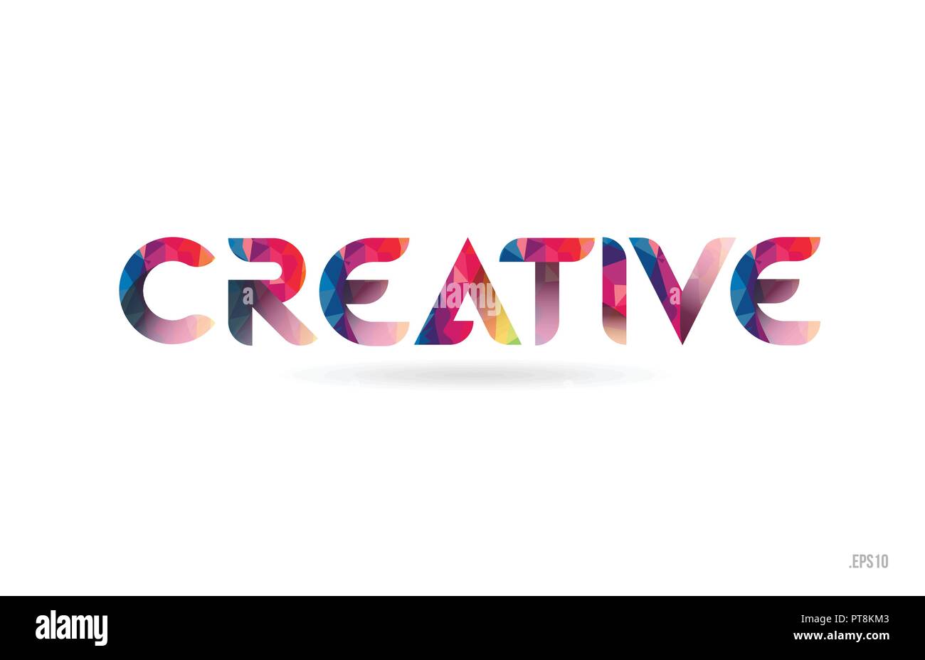 creative colored rainbow word text suitable for card, brochure or ...