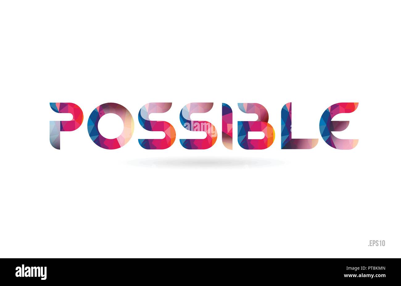 possible colored rainbow word text suitable for card, brochure or ...