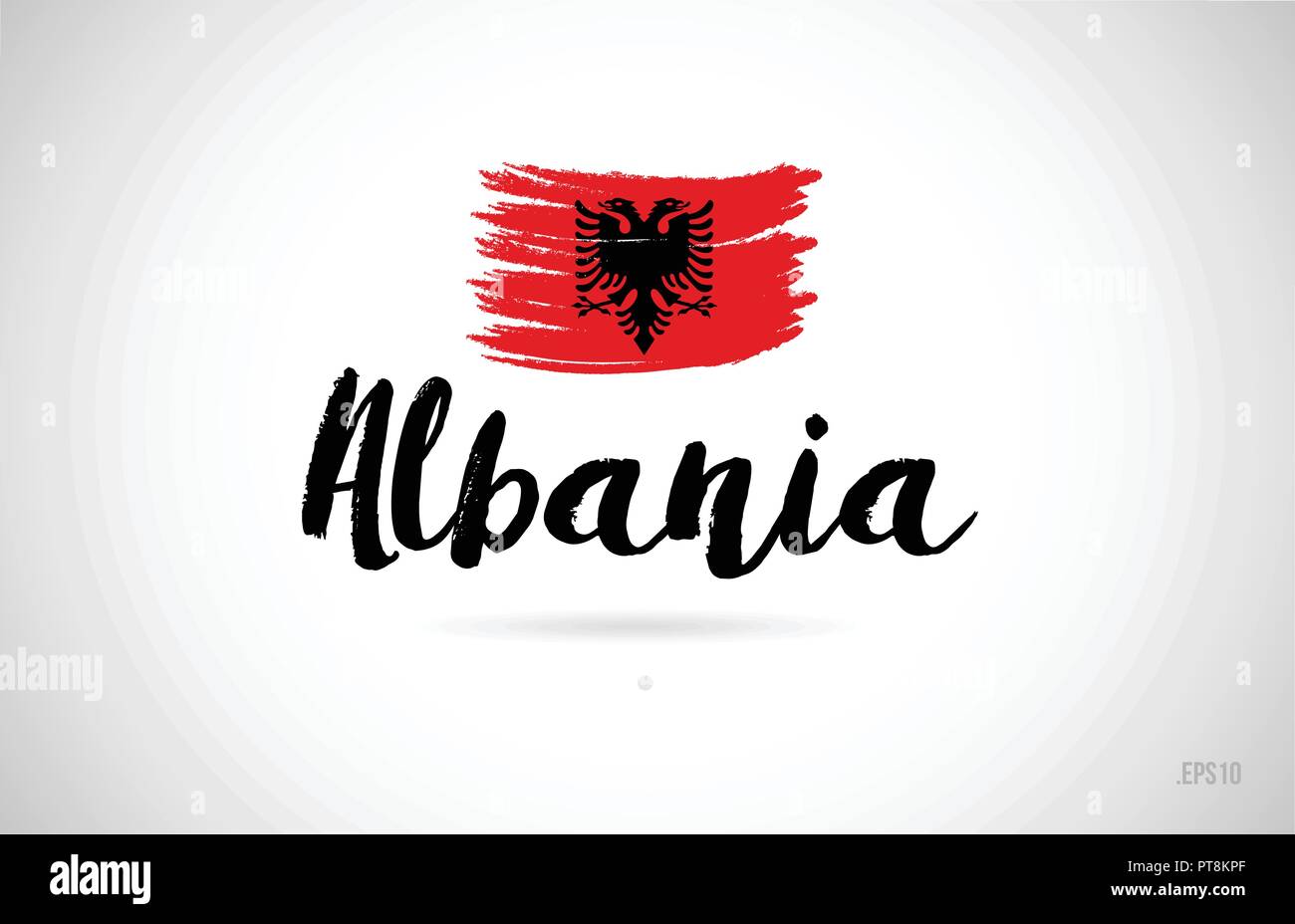 albania country flag concept with grunge design suitable for a logo ...