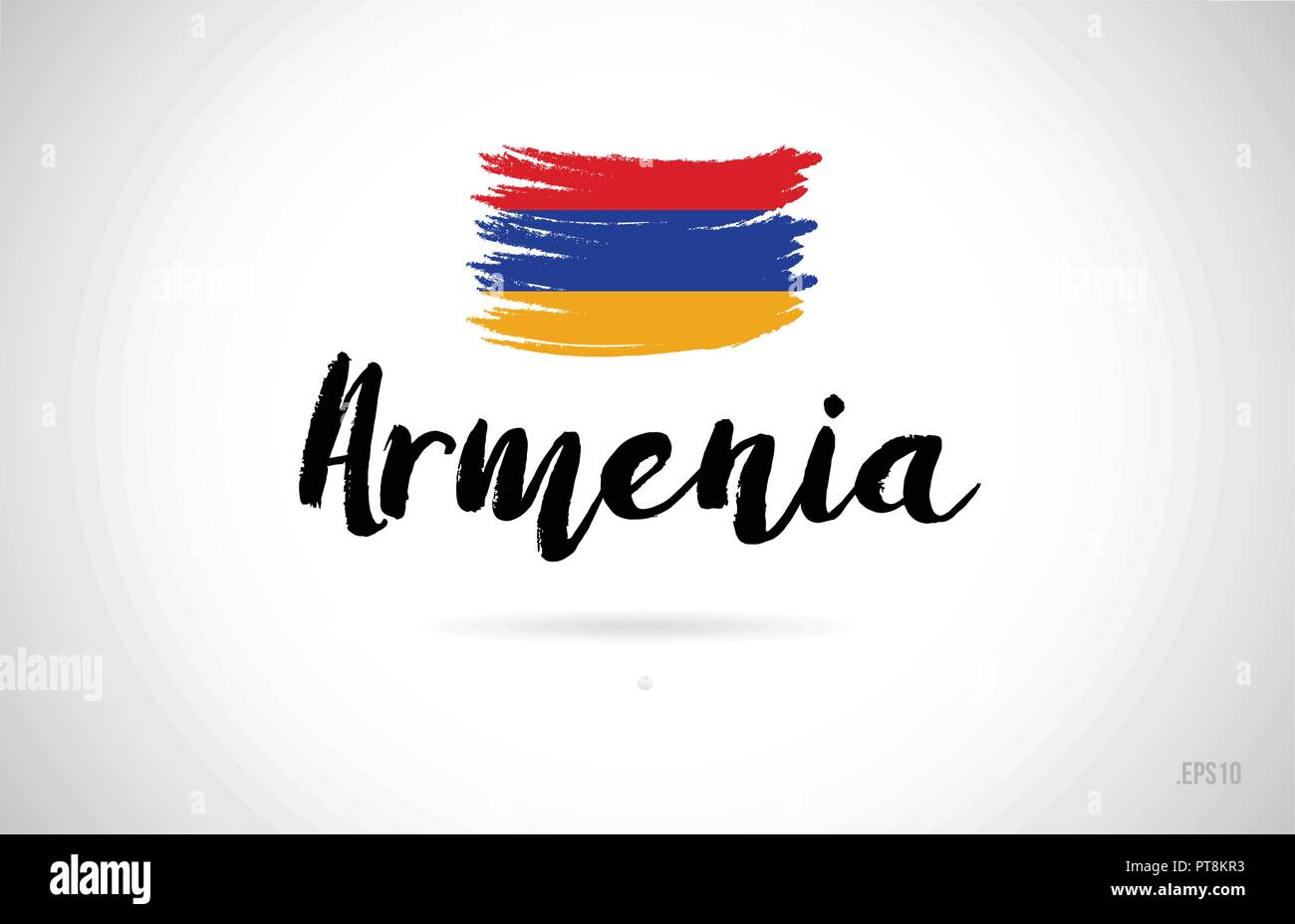 armenia country flag concept with grunge design suitable for a logo ...
