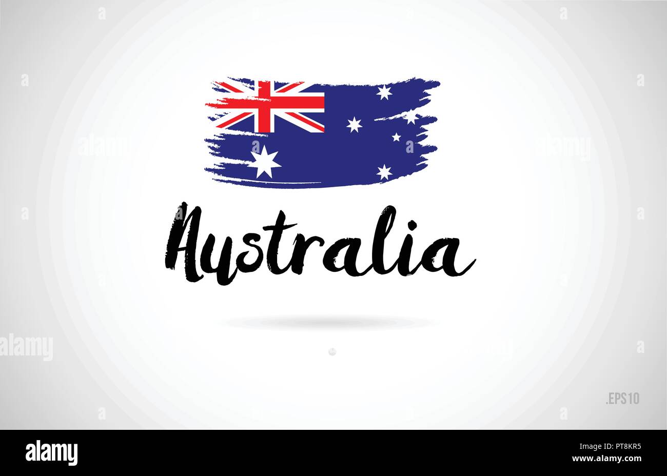 australia country flag concept with grunge design suitable for a logo ...