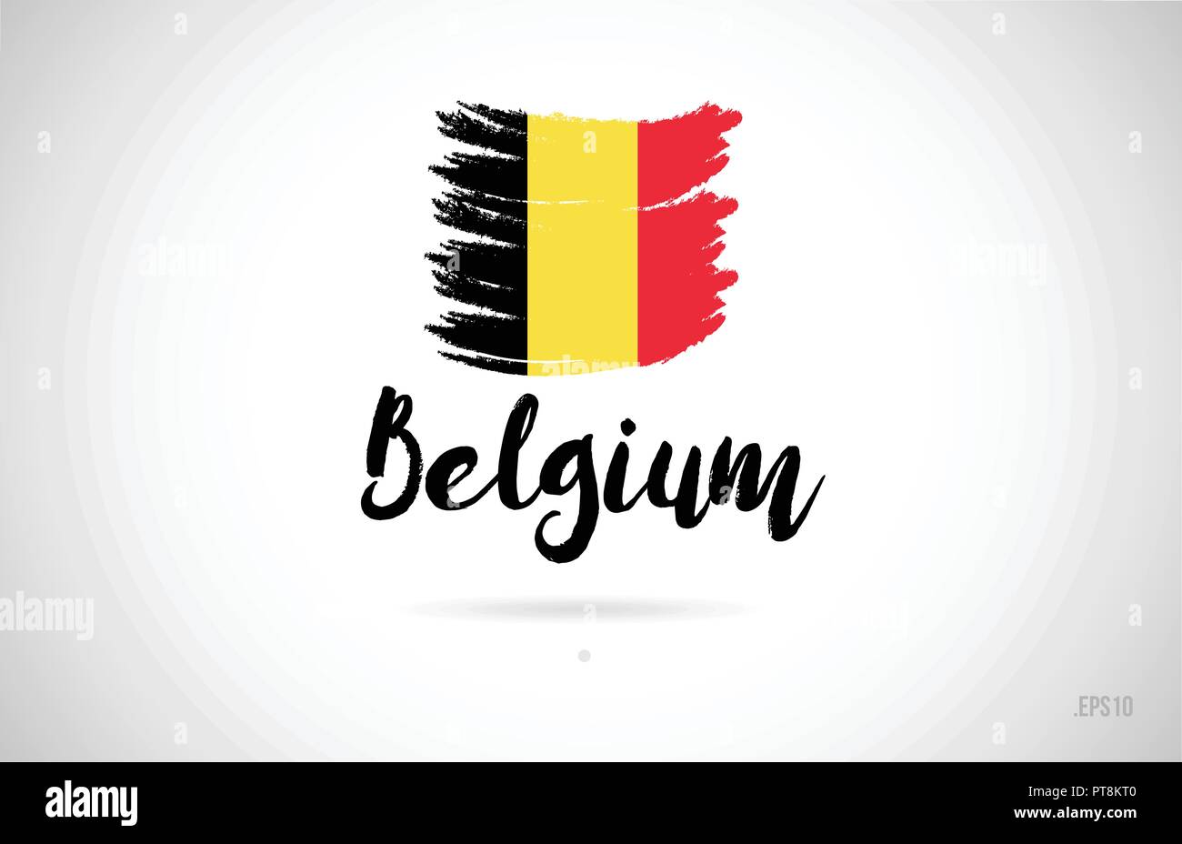 belgium country flag concept with grunge design suitable for a logo ...