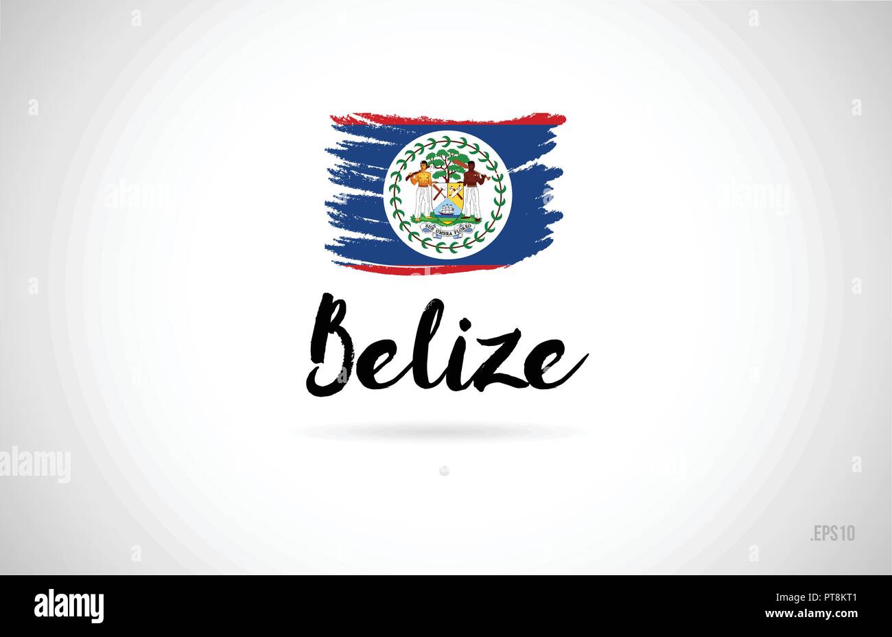 belize country flag concept with grunge design suitable for a logo icon ...