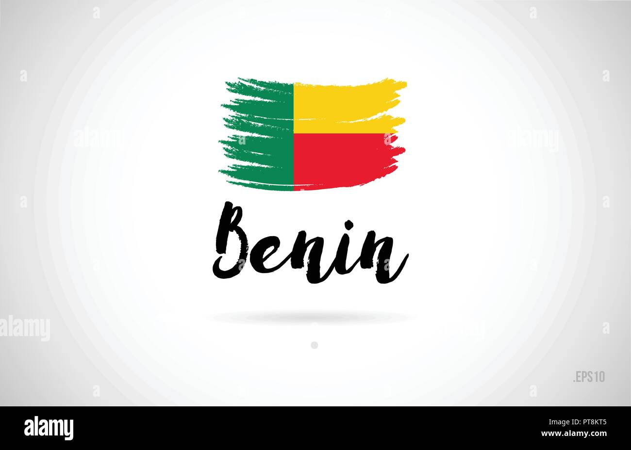 benin country flag concept with grunge design suitable for a logo icon ...