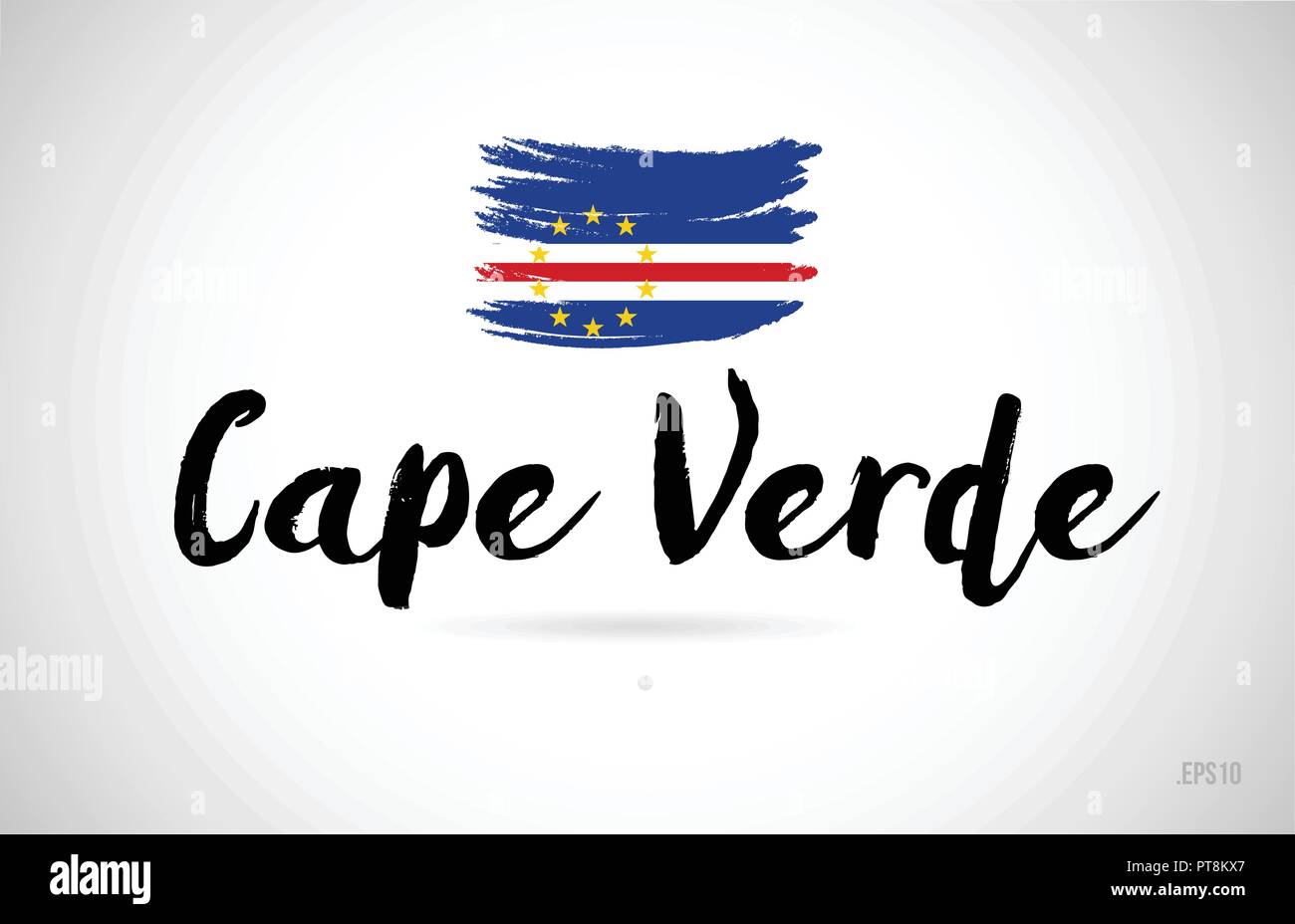 cape verde country flag concept with grunge design suitable for a logo ...