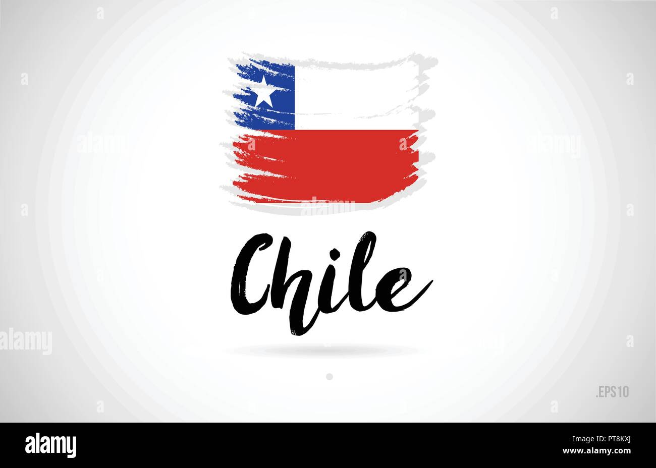 chile country flag concept with grunge design suitable for a logo icon ...