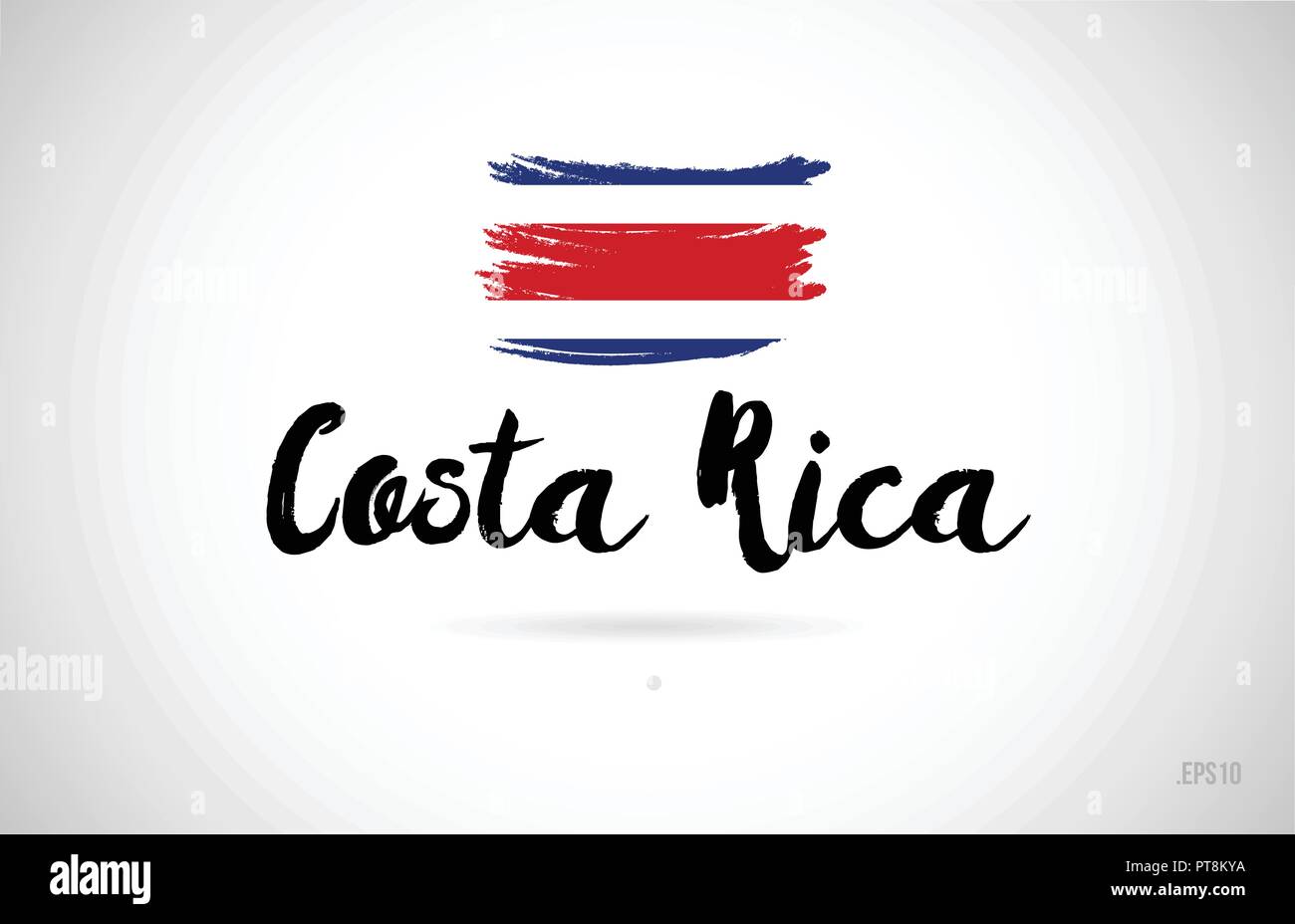 costa rica country flag concept with grunge design suitable for a logo ...