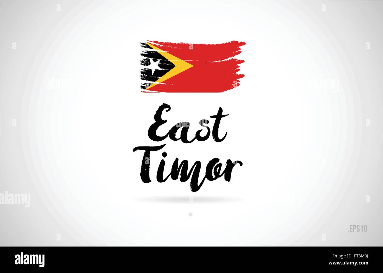 east timor country flag concept with grunge design suitable for a logo ...