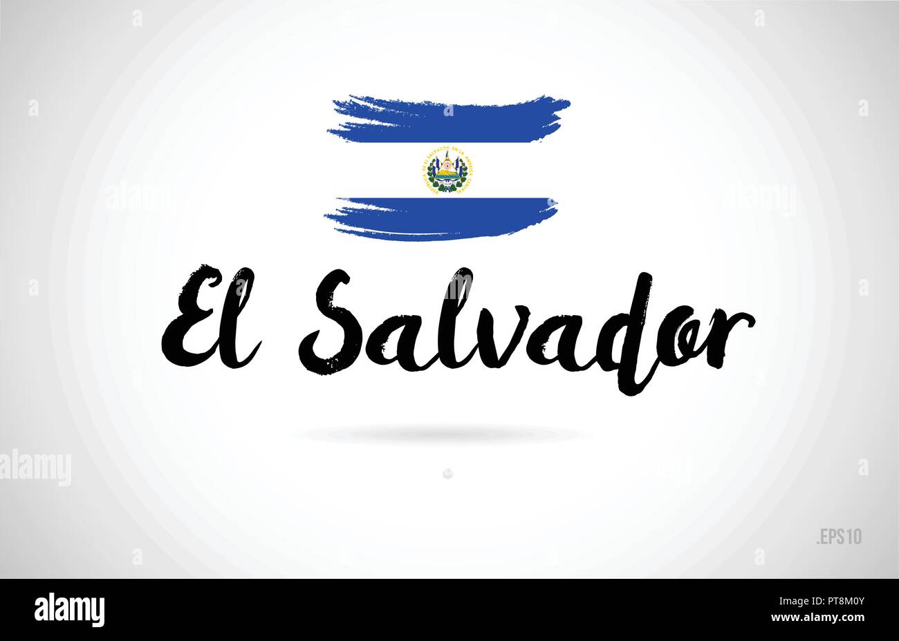 el salvador country flag concept with grunge design suitable for a logo ...