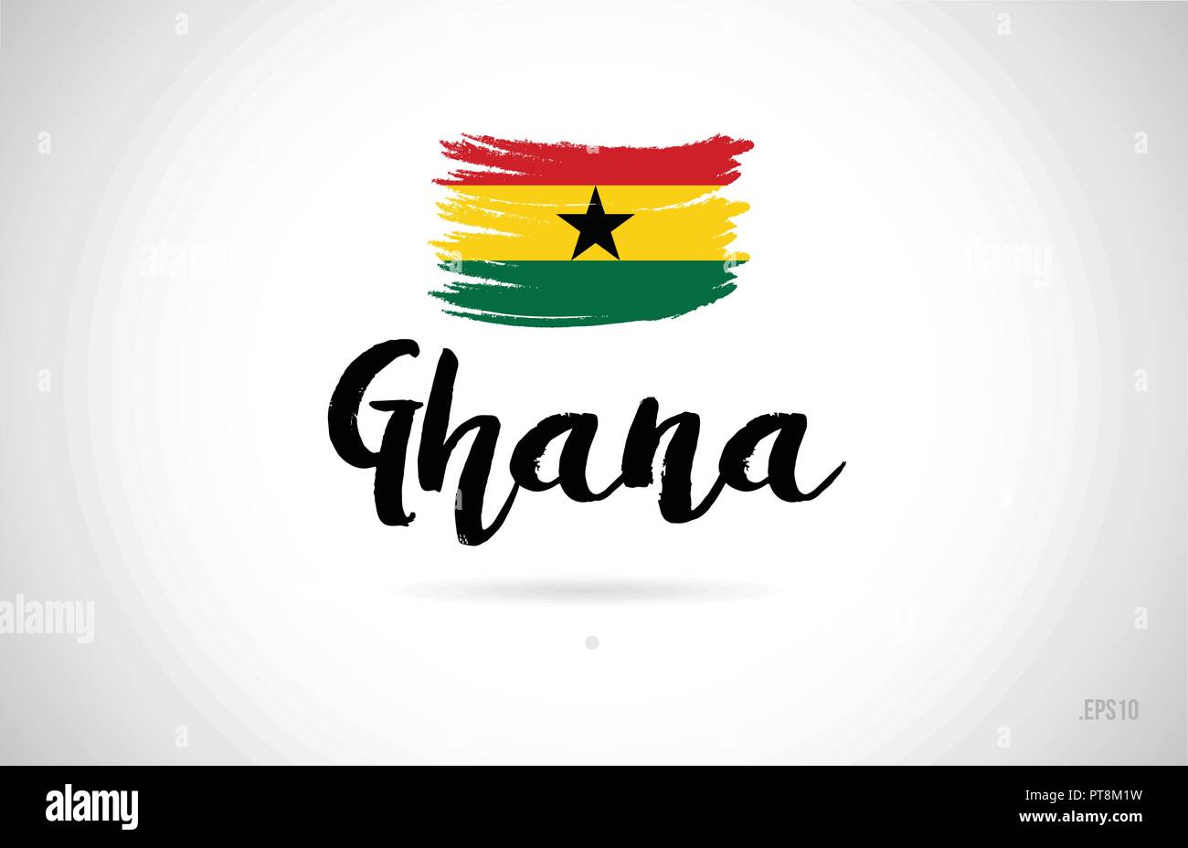 ghana country flag concept with grunge design suitable for a logo icon ...