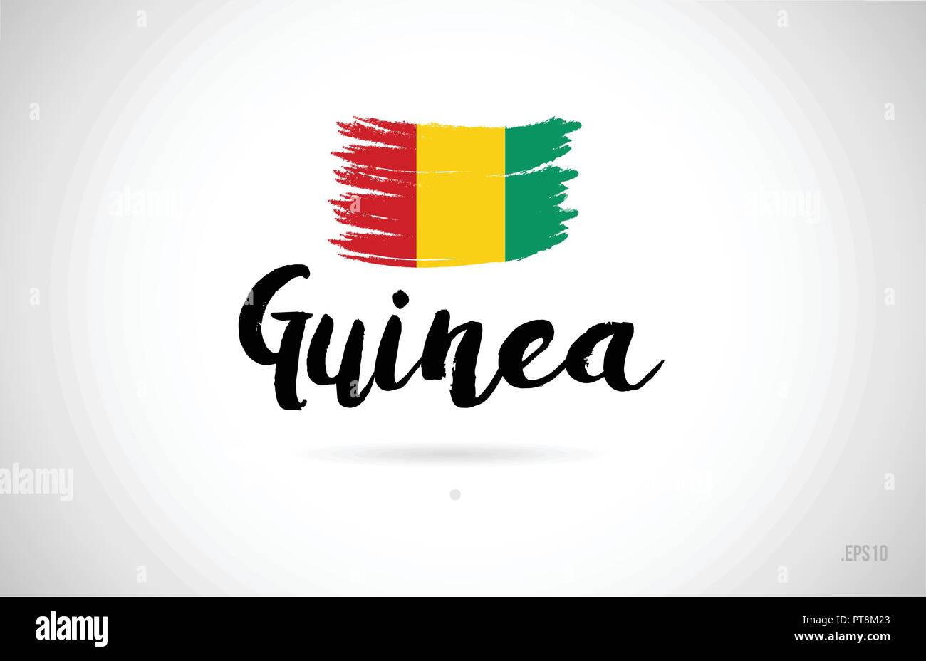guinea country flag concept with grunge design suitable for a logo icon ...