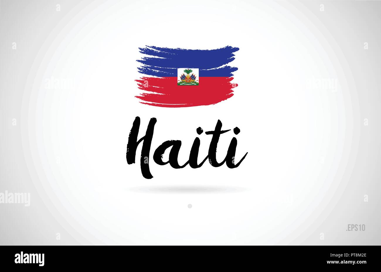 haiti country flag concept with grunge design suitable for a logo icon ...