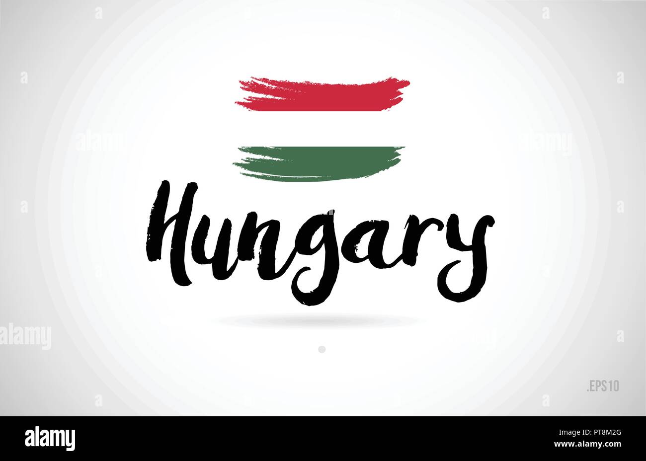 hungary country flag concept with grunge design suitable for a logo ...