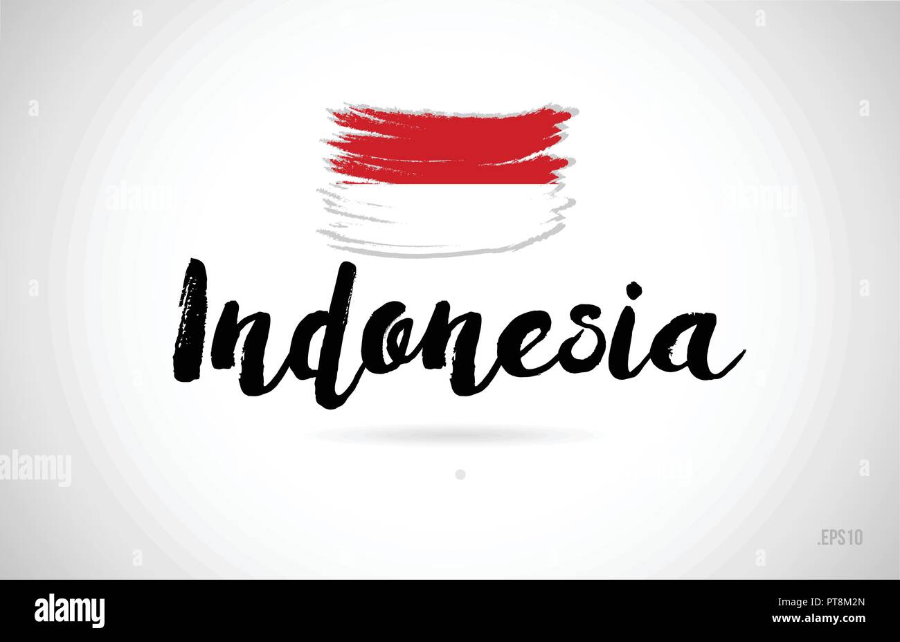 indonesia country flag concept with grunge design suitable for a logo ...