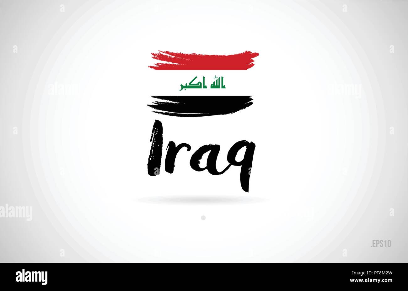 iraq country flag concept with grunge design suitable for a logo icon ...