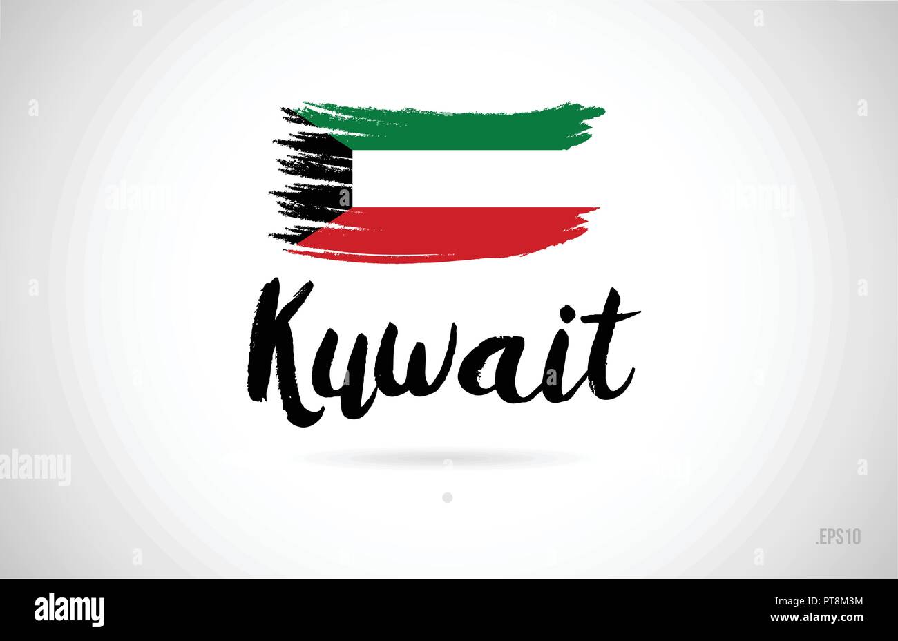kuwait country flag concept with grunge design suitable for a logo icon ...