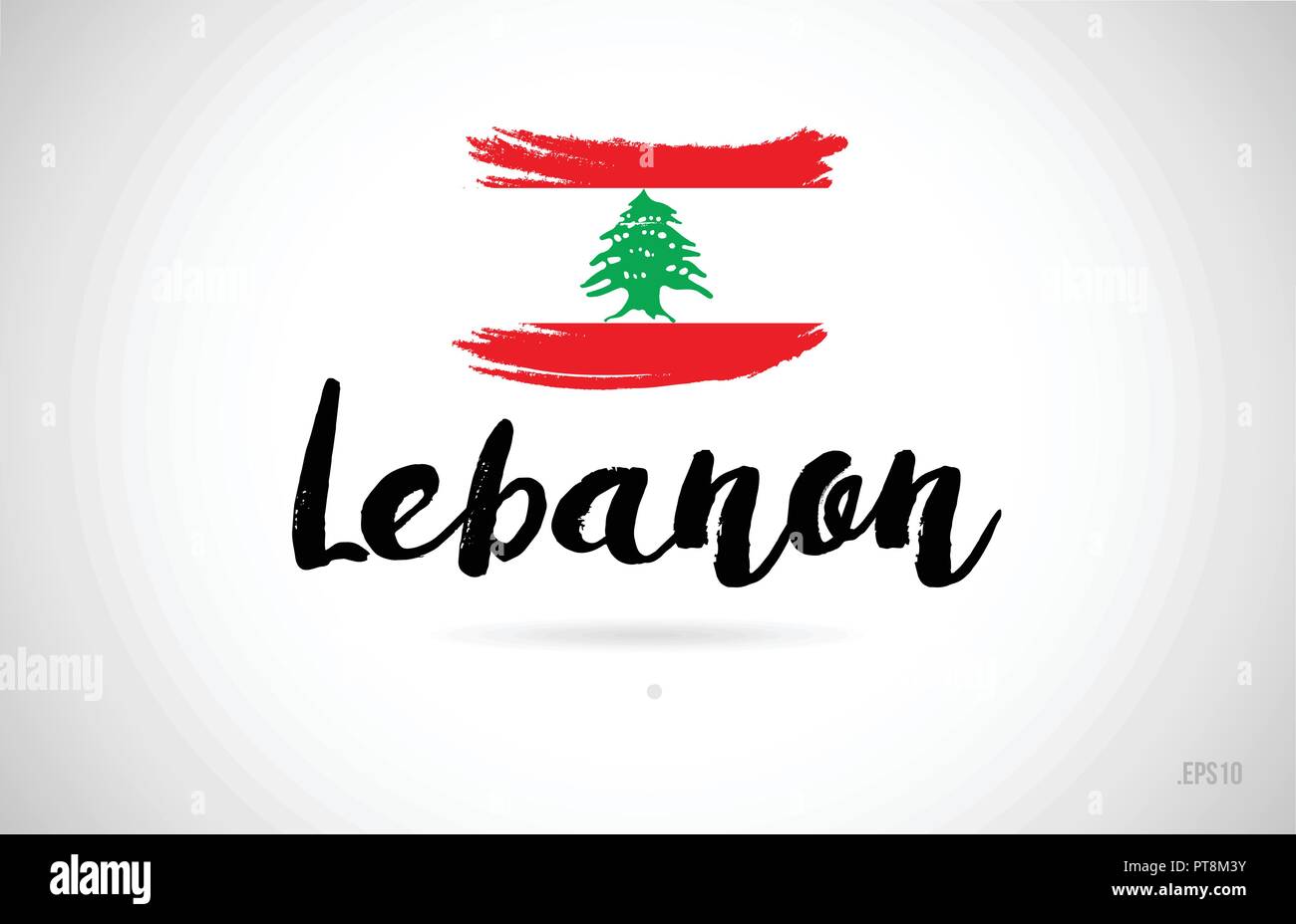 lebanon country flag concept with grunge design suitable for a logo ...