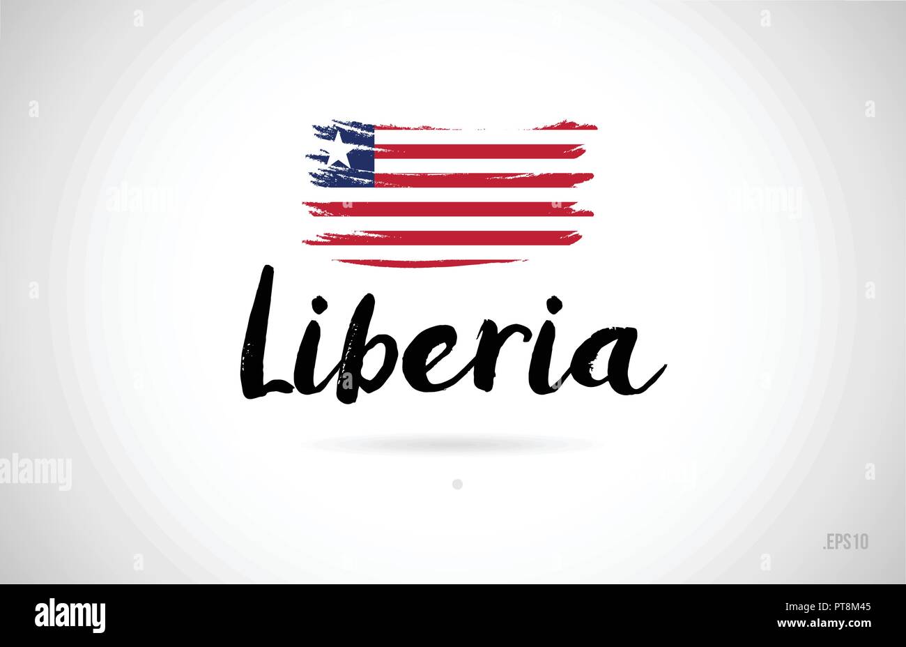 liberia country flag concept with grunge design suitable for a logo ...