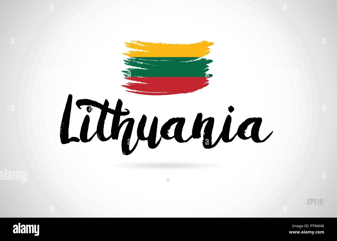 lithuania country flag concept with grunge design suitable for a logo ...