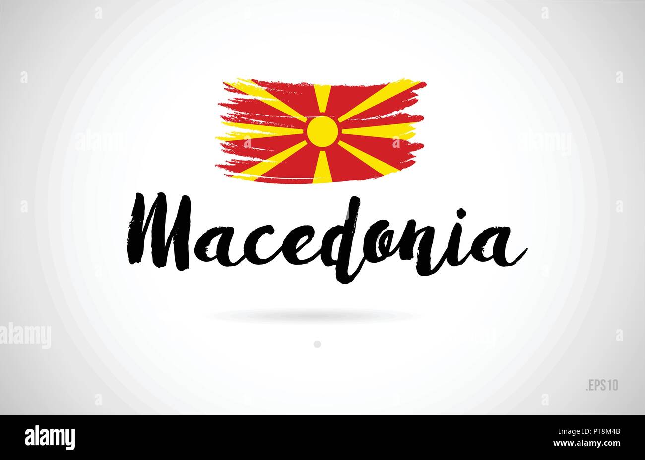 macedonia country flag concept with grunge design suitable for a logo ...