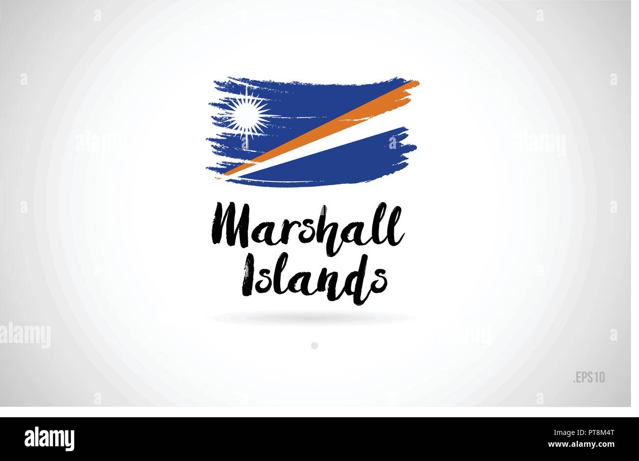 marshall islands country flag concept with grunge design suitable for a ...