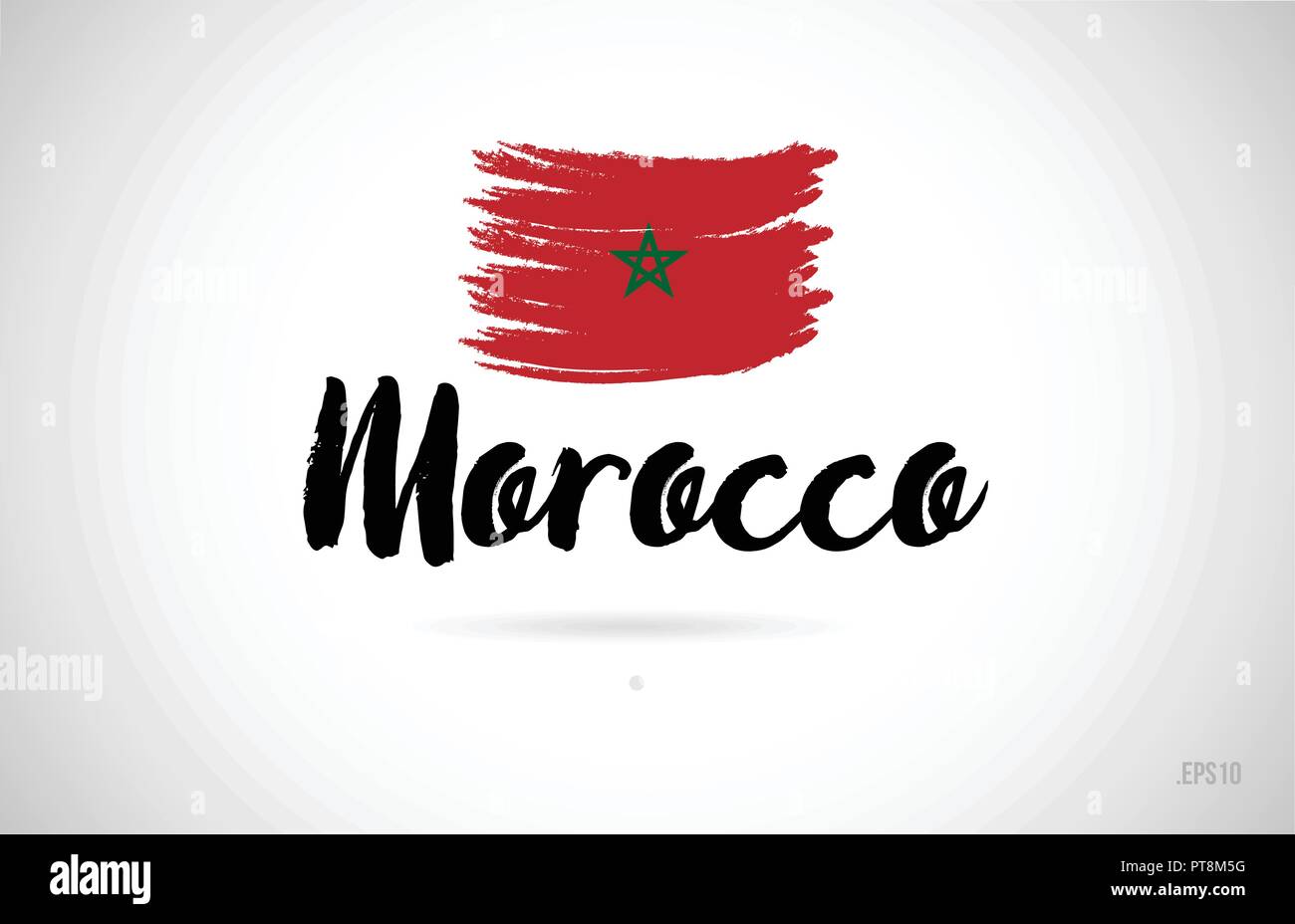 morocco country flag concept with grunge design suitable for a logo ...