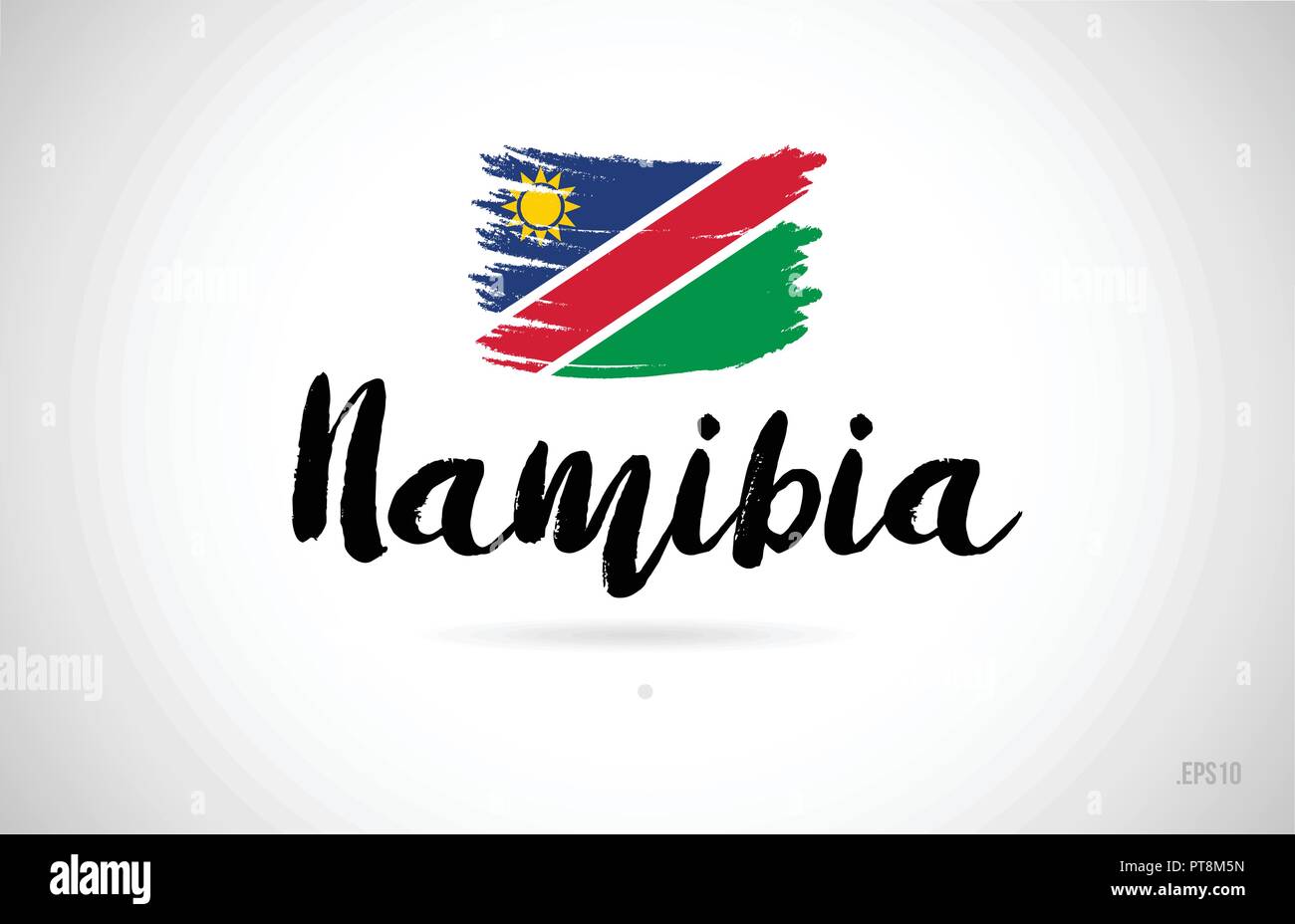 namibia country flag concept with grunge design suitable for a logo ...