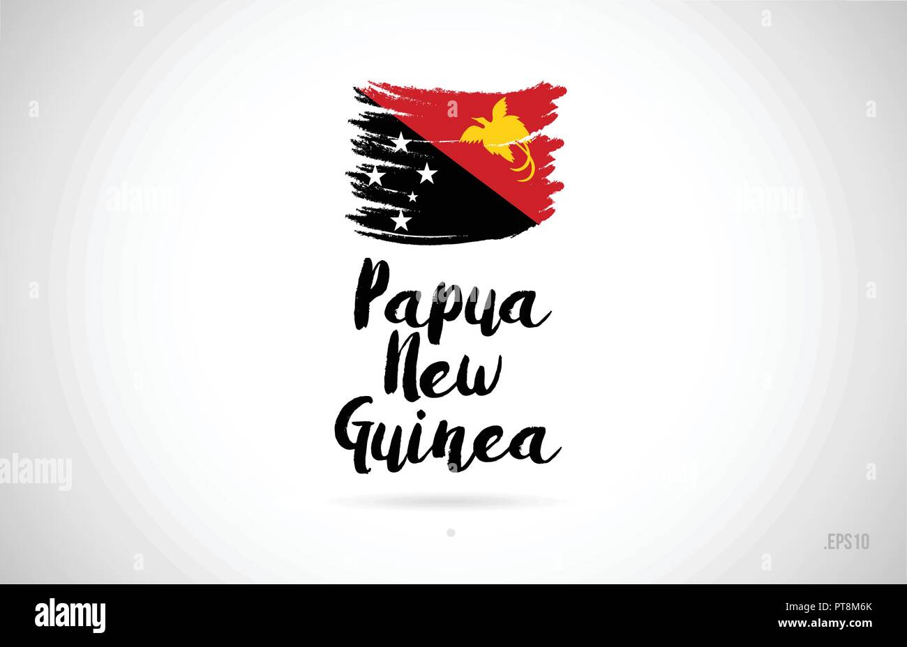 papua new guinea country flag concept with grunge design suitable for a ...