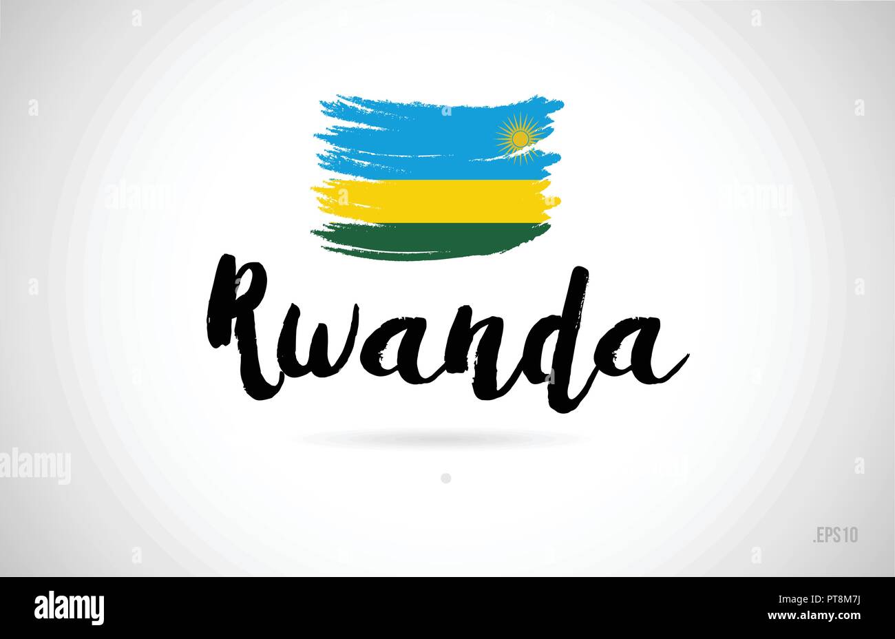 rwanda country flag concept with grunge design suitable for a logo icon ...