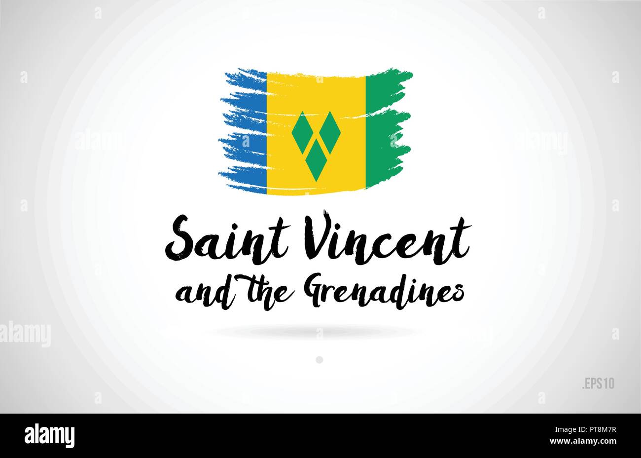 saint vincent and the grenadines country flag concept with grunge ...