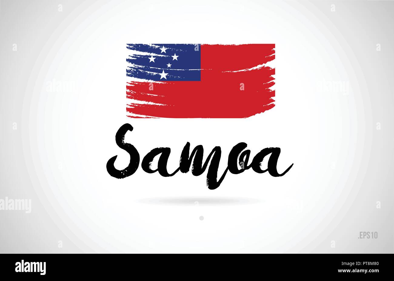 samoa country flag concept with grunge design suitable for a logo icon ...