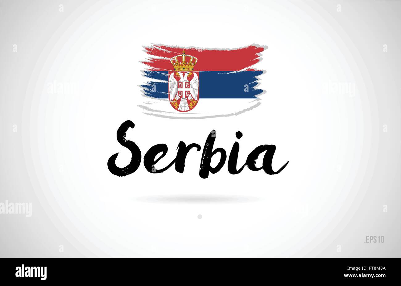 serbia country flag concept with grunge design suitable for a logo icon ...