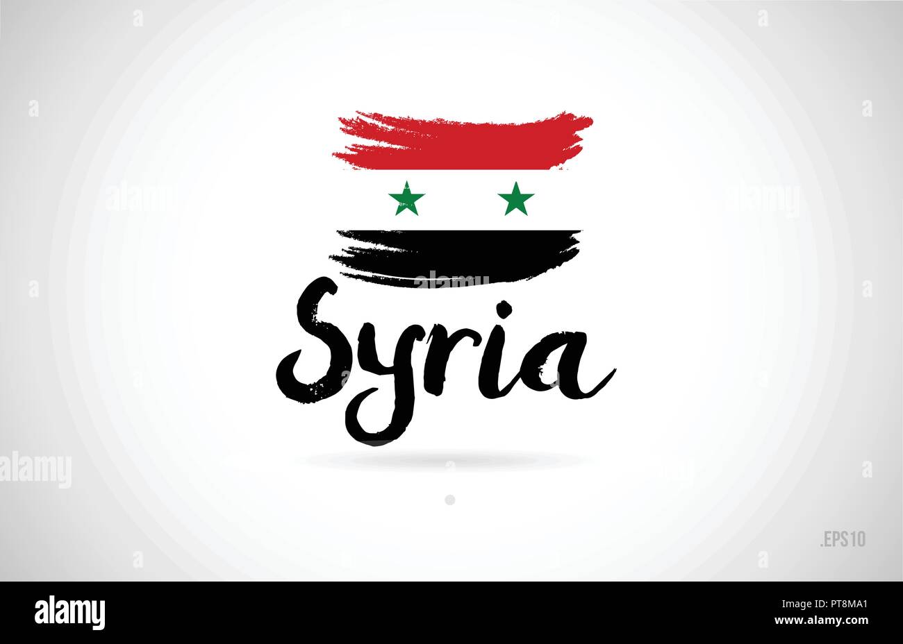 syria country flag concept with grunge design suitable for a logo icon ...